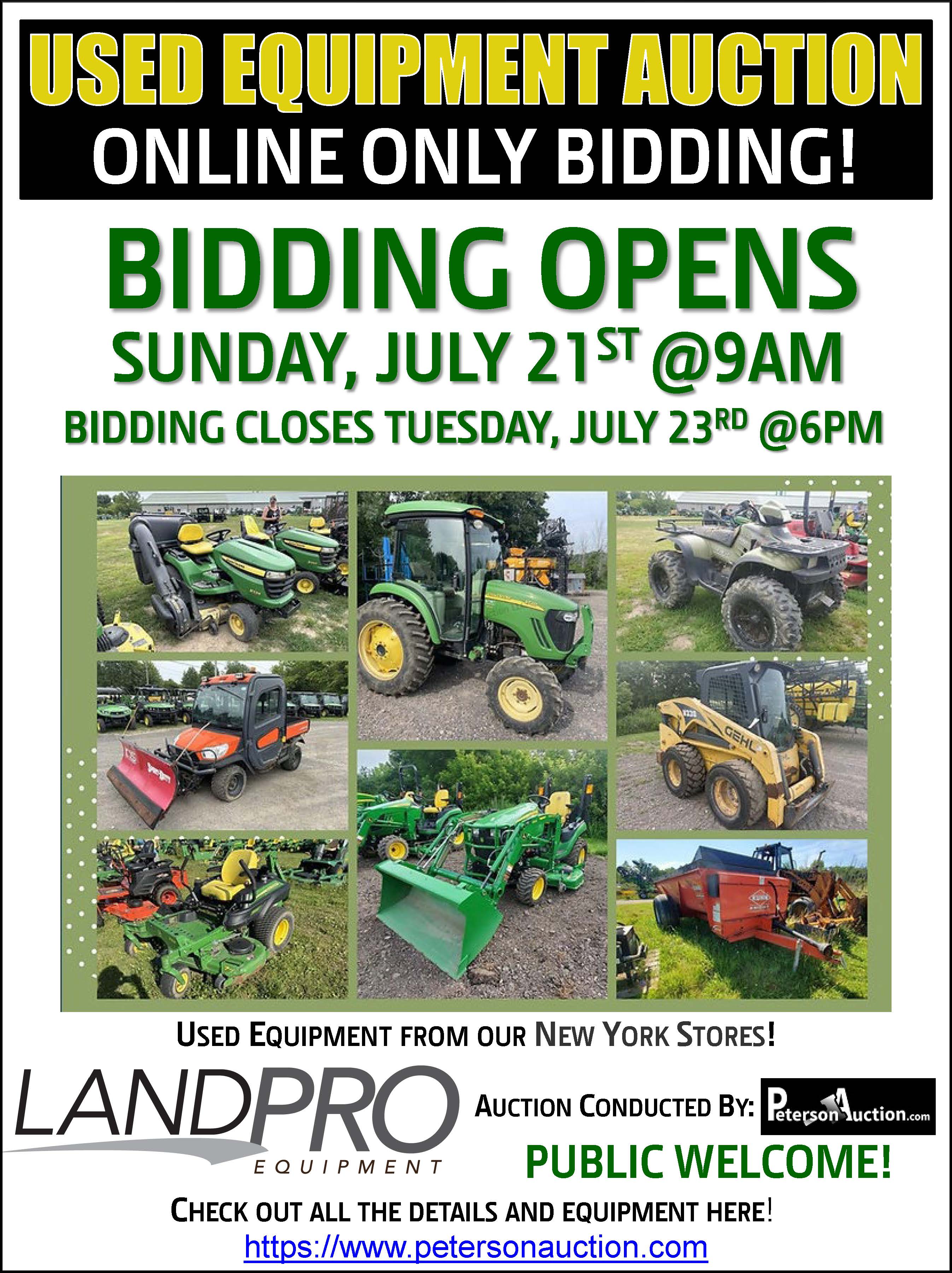 Used Equipment Sales » LandPro Equipment; NY, OH & PA